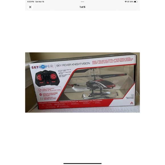 Toys | Sky Rover Knightvision Remote Control Indoor Helicopter With Led ...
